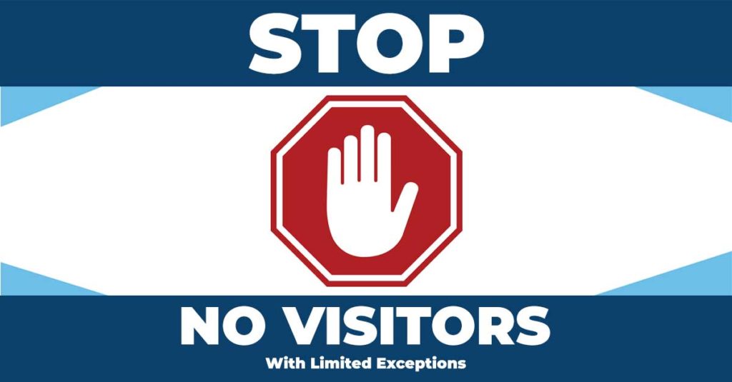 STOP - NO VISITORS - Vitruvian Health