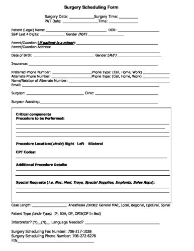 Surgery Posting Form - Vitruvian Health